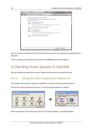 Introduction to vision systems in lab view | PDF