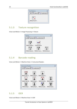 Introduction to vision systems in lab view | PDF