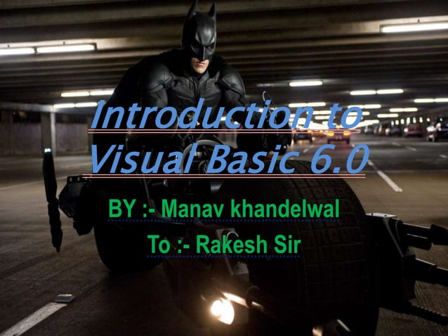 Introduction to visual basic | PPTX | Computing | Technology & Computing