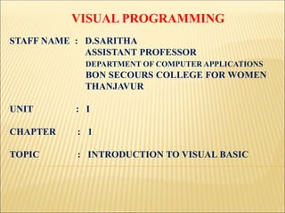 VISUAL PROGRAMMING | PDF | Operating Systems | Computer Software and Applications