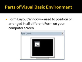 Introduction to visual basic 6 (1) | PPTX