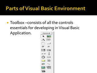 Introduction to visual basic 6 (1) | PPTX