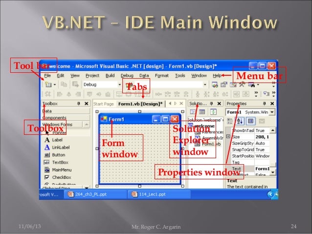 Introduction to visual basic programming Introduction to visual basic programming