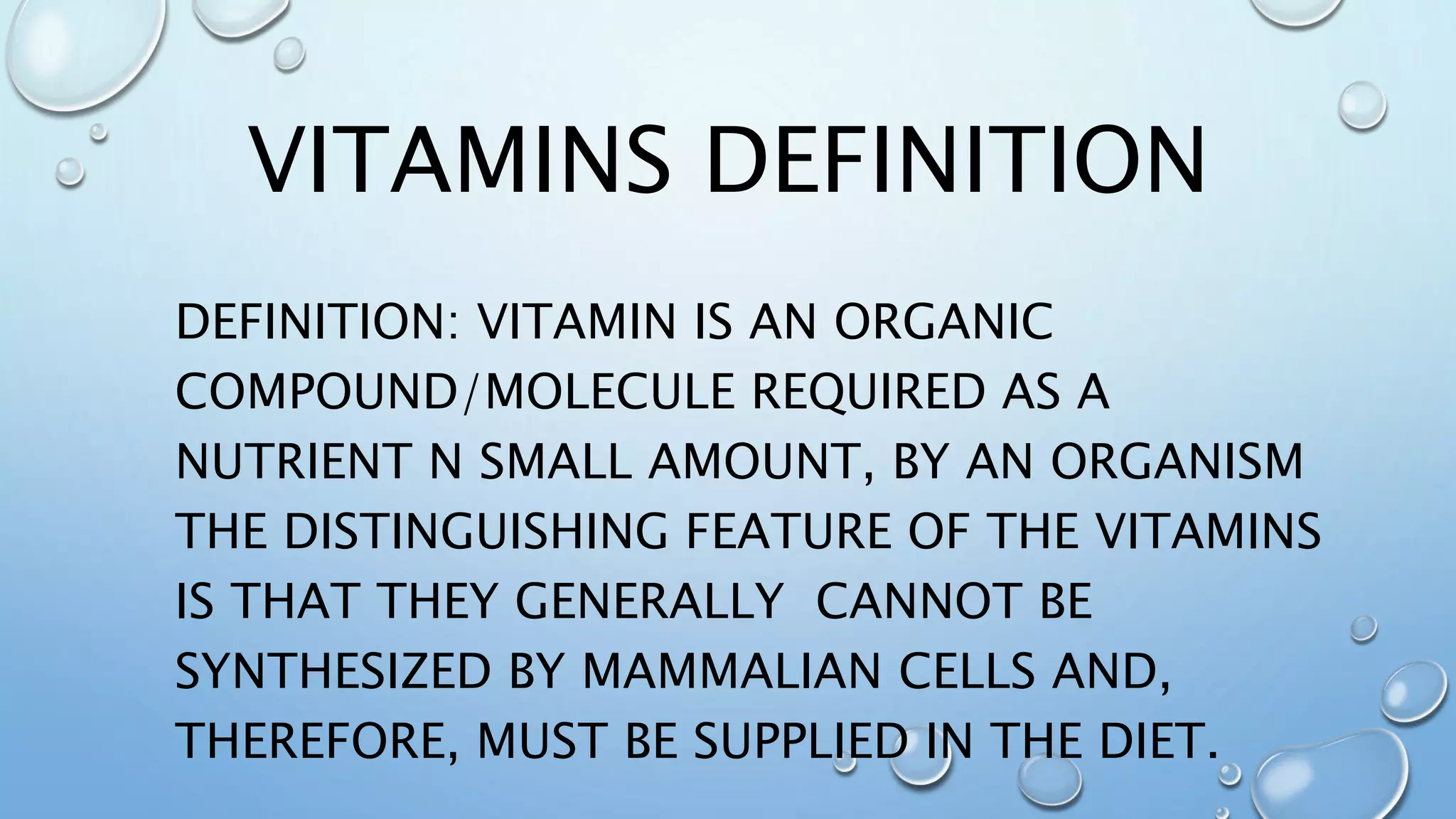 Introduction to vitamins | PPTX
