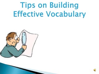 Introduction to vocabulary ppt | PPTX