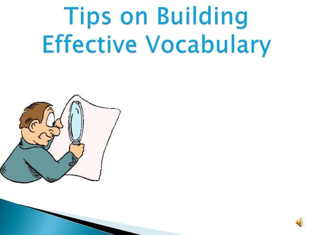Introduction to vocabulary ppt | PPTX