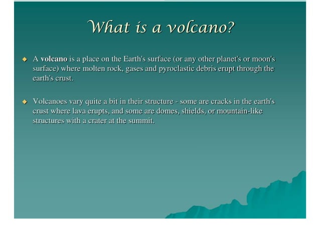 INTRODUCTION TO VOLCANOES | PDF