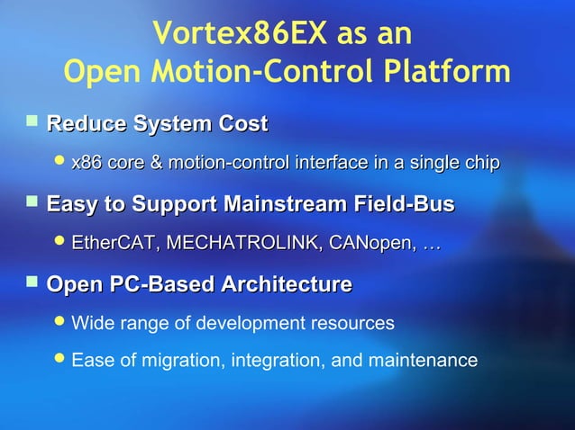 Introduction to Vortex86EX Motion Control Modules | PPT