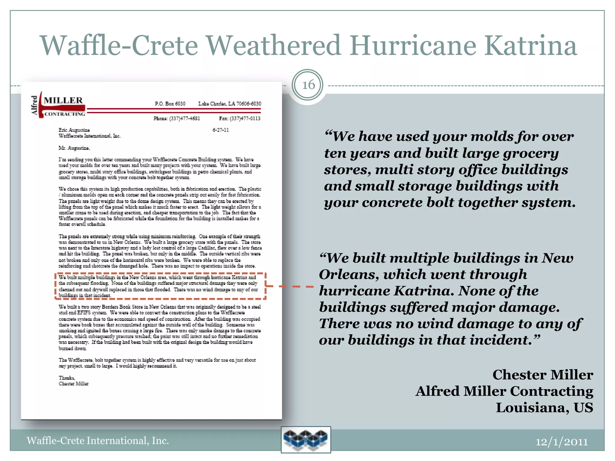 Introduction to the Waffle-Crete Precast Concrete Building System | PPTX