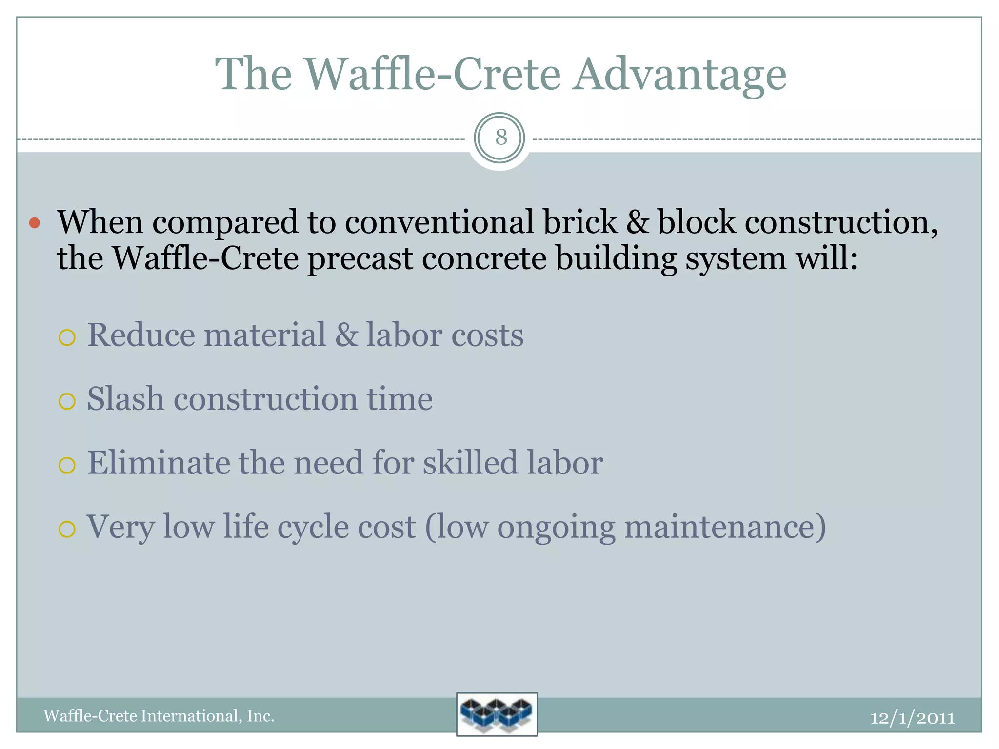 Introduction to the Waffle-Crete Precast Concrete Building System | PPTX