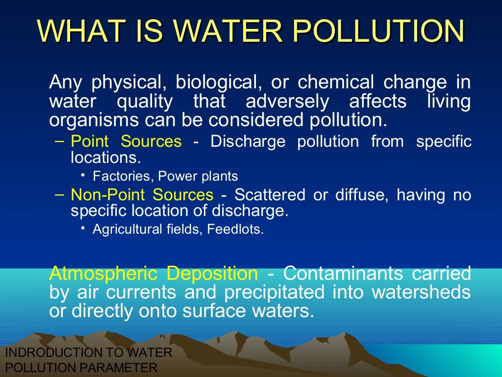 INTRODUCTION TO WATER POLLUTION PARAMETERS -CONCEPT, OBJECTIVES AND N…
