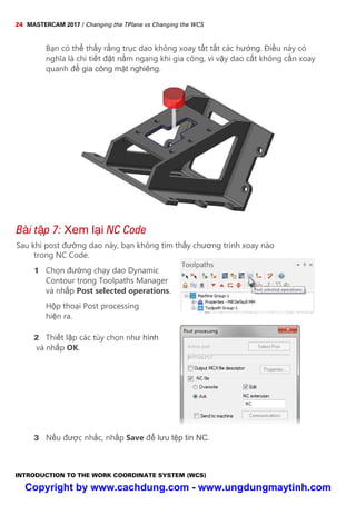 Giao trinh lam quen voi he toa do gia cong wcs tren Mastercam 2017 | PDF