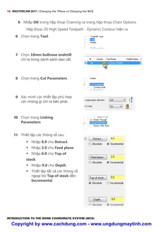 Giao trinh lam quen voi he toa do gia cong wcs tren Mastercam 2017 | PDF