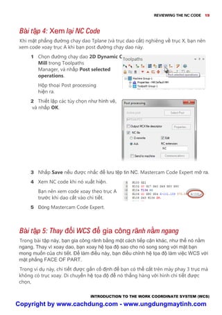Giao trinh lam quen voi he toa do gia cong wcs tren Mastercam 2017 | PDF