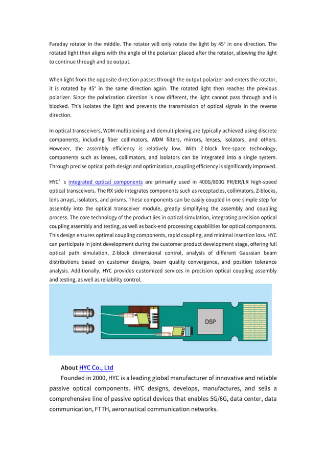 Introduction to WDM Optics Technology in High-Speed Optical ...