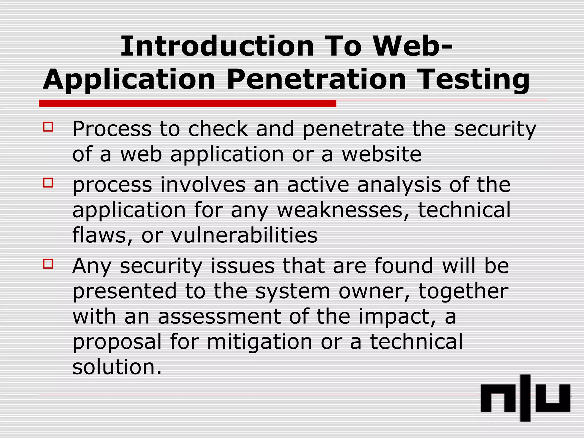 Introduction To Web Application Penetration Testing Ppt