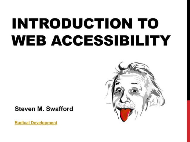 Introduction To Web Accessibility | PPTX | Web Design and HTML | Internet