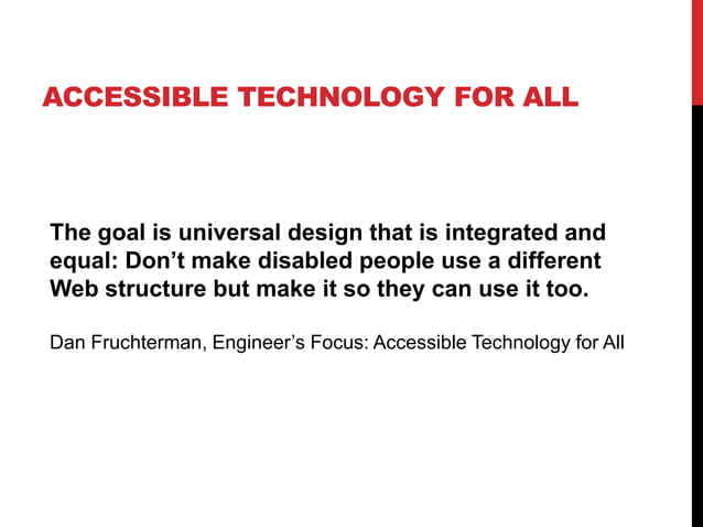 Introduction To Web Accessibility | PPTX | Web Design and HTML | Internet
