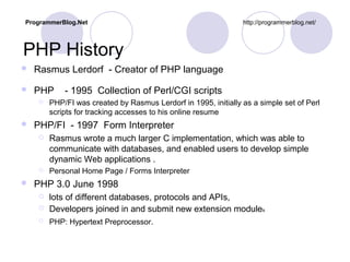 Introduction to web and php mysql | PPT