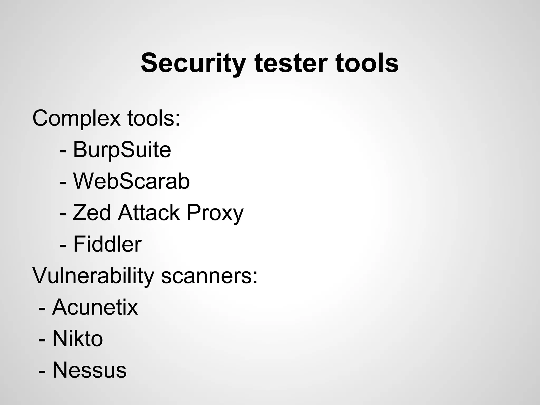 Introduction To Web Application Security Testing Ppt