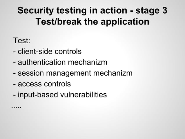 Introduction To Web Application Security Testing Ppt