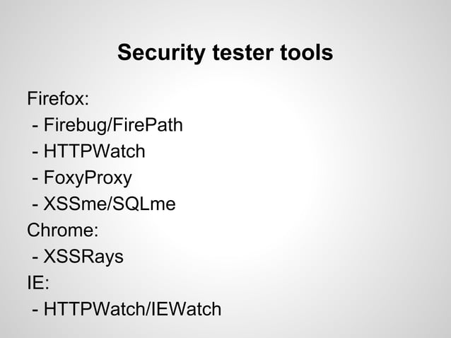 Introduction To Web Application Security Testing Ppt 0786