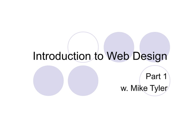 Introduction to web design | PPT