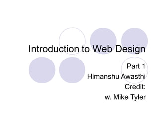 Introduction to web design | PPT