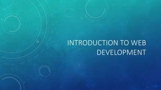 Introduction to web development | PPT
