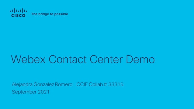 Introduction to Webex Contact Center 2021.pdf | Web Conferencing | Computer Software and ...