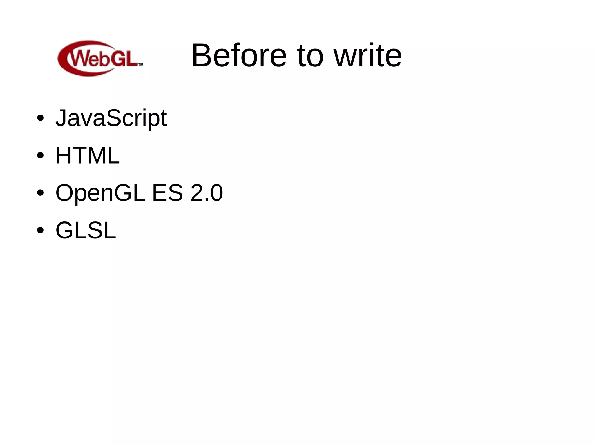 Introduction to webGL | ODP