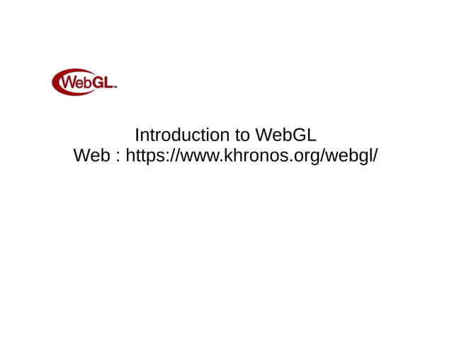 Introduction to webGL | ODP