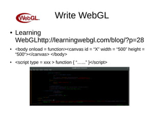 Introduction to webGL | ODP