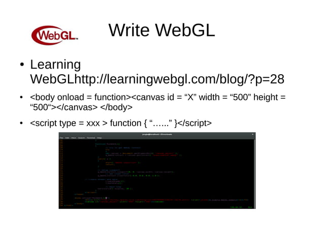 Introduction to webGL | ODP