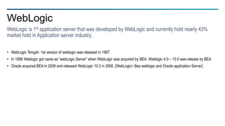 Introduction to weblogic | PPT