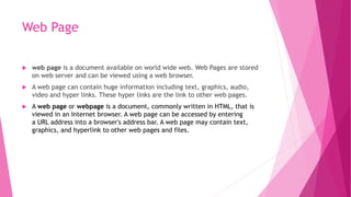 Introduction to webpage | PPTX