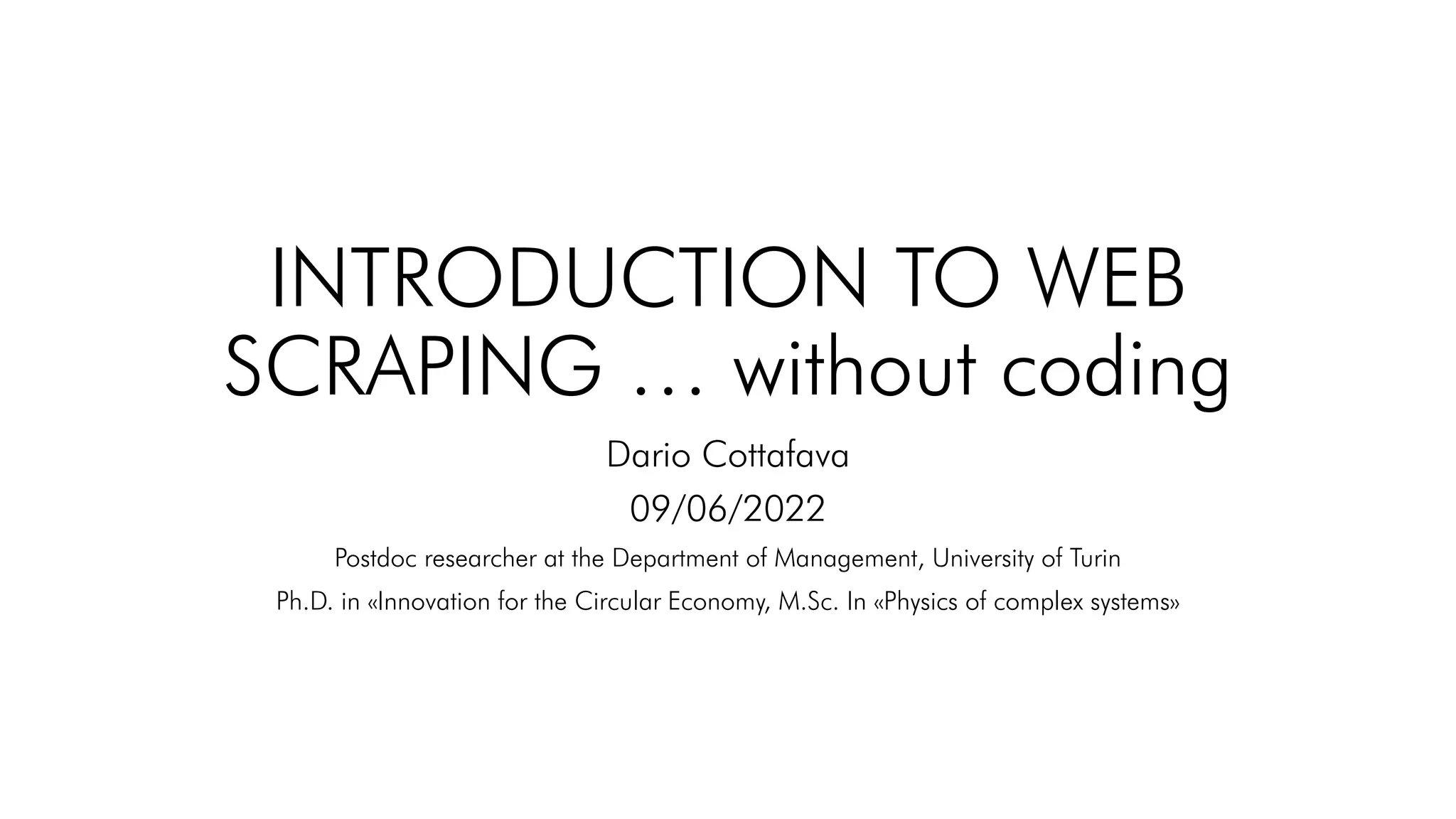Introduction To Web Scraping Ppt