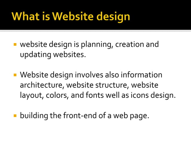 Introduction to website design | PPTX | Web Design and HTML | Internet
