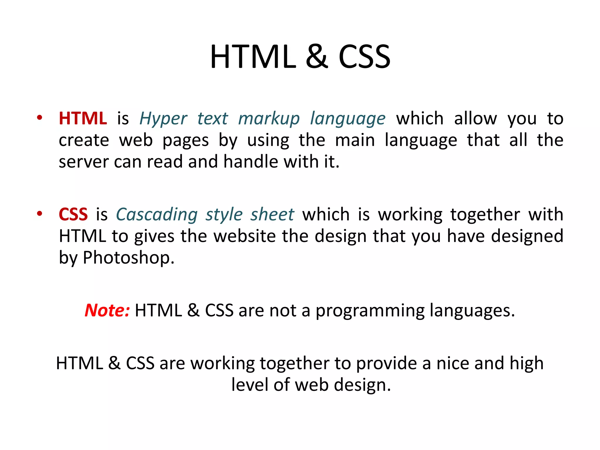 Introduction to websites | PPTX
