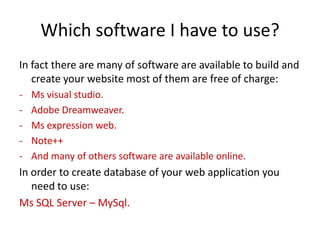 Introduction to websites | PPTX