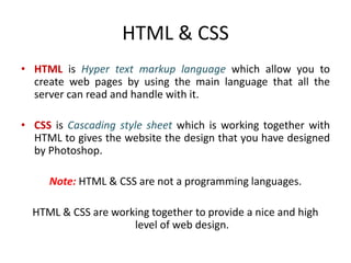 Introduction to websites | PPTX