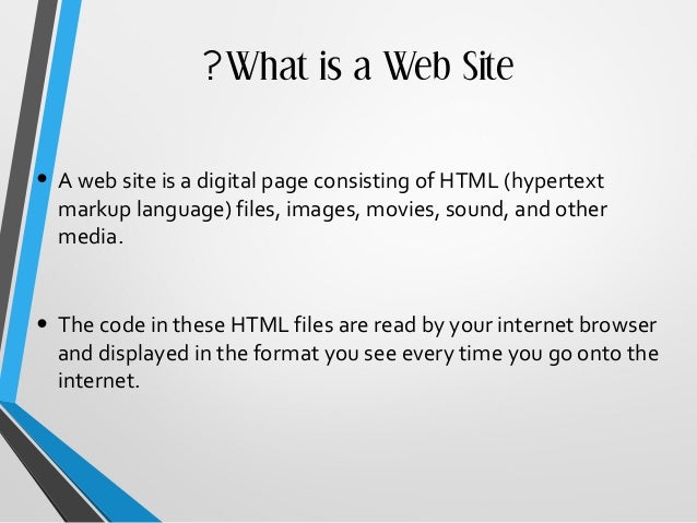 Introduction to web sites design