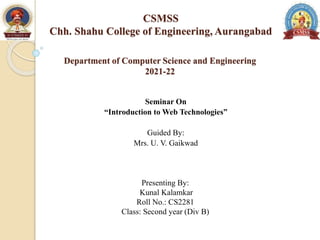 Introduction to Web Technologies PPT.pptx