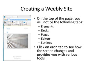 Introduction to weebly | PPTX