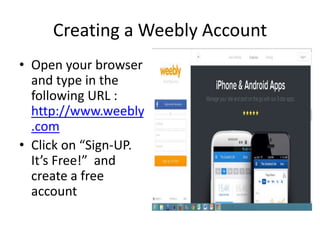 Introduction to weebly | PPTX