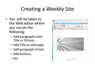 Introduction to weebly | PPTX