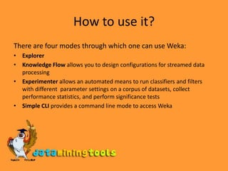 WEKA: Introduction To Weka | PPTX