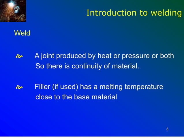 Introduction to welding processes | PPT | Business | Business and Finance