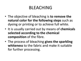 Introduction to wet processing of fabric | PDF