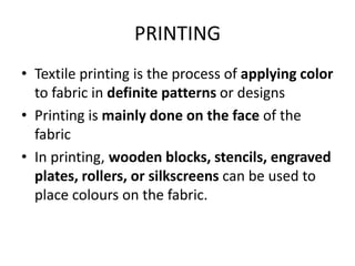 Introduction to wet processing of fabric | PDF